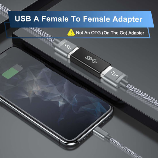 GetUSCart- Basesailor USB Female to Female Adapter (3-Pack), USB 3.0 ...