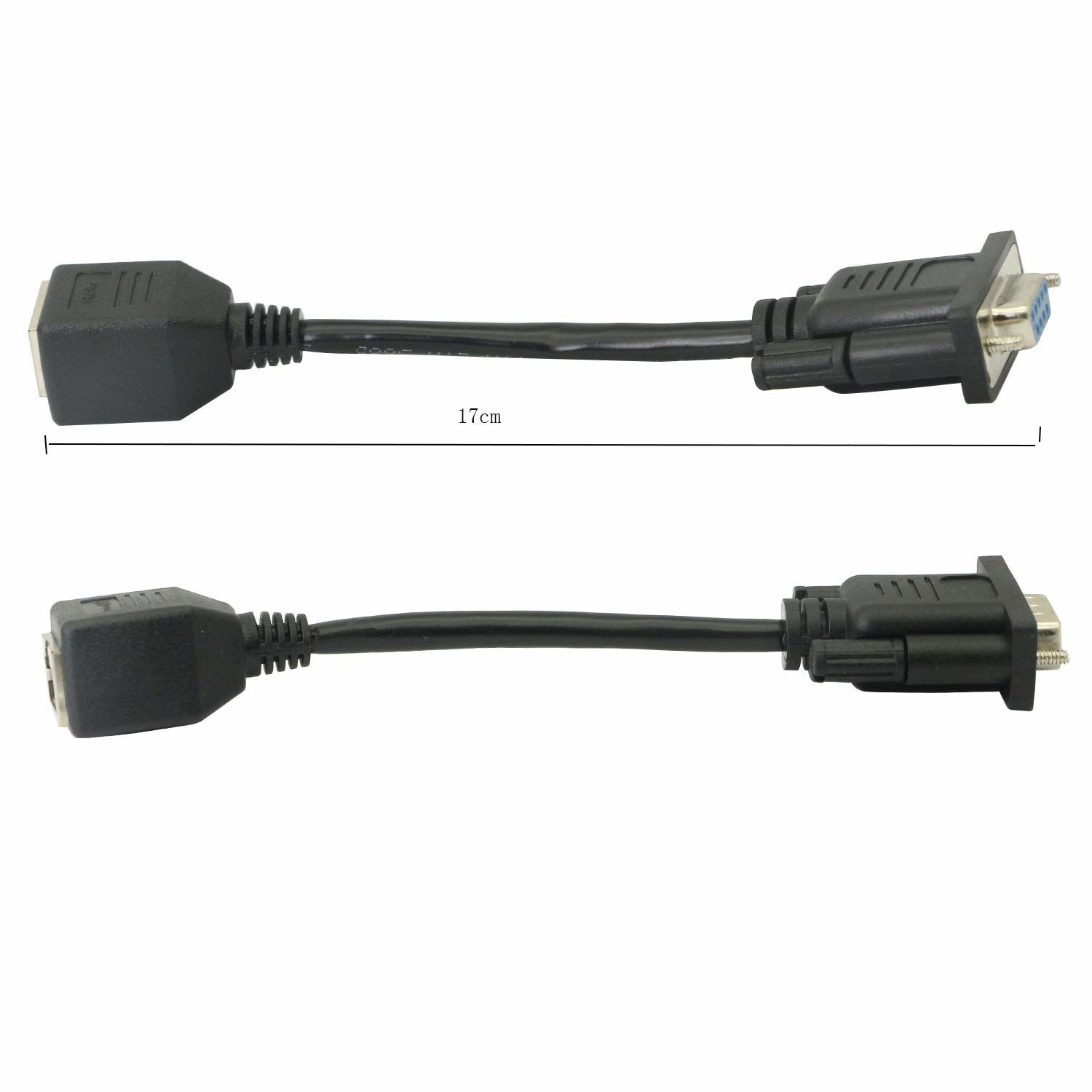 GetUSCart- XMSJSIY DB9 RS232 to RJ45 Extender, DB9 9-Pin Serial Port Female&Male to RJ45 CAT5 ...