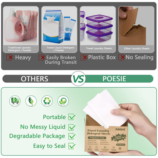 GetUSCart- Poesie Laundry Detergent Sheets for Travel Portable ... GetUSCart- Poesie Laundry Detergent Sheets for Travel Portable ...