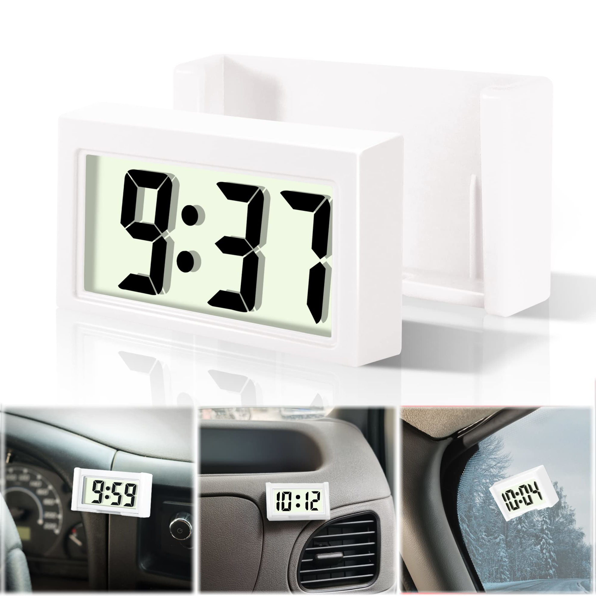 GetUSCart- Betus Car Dashboard Digital Clock - Vehicle Adhesive Clock ...