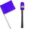 GetUSCart- Purple Marking Flags 100 Pack - 4x5-Inch Marker Flags - 15-Inch Wire - Small Yard ...
