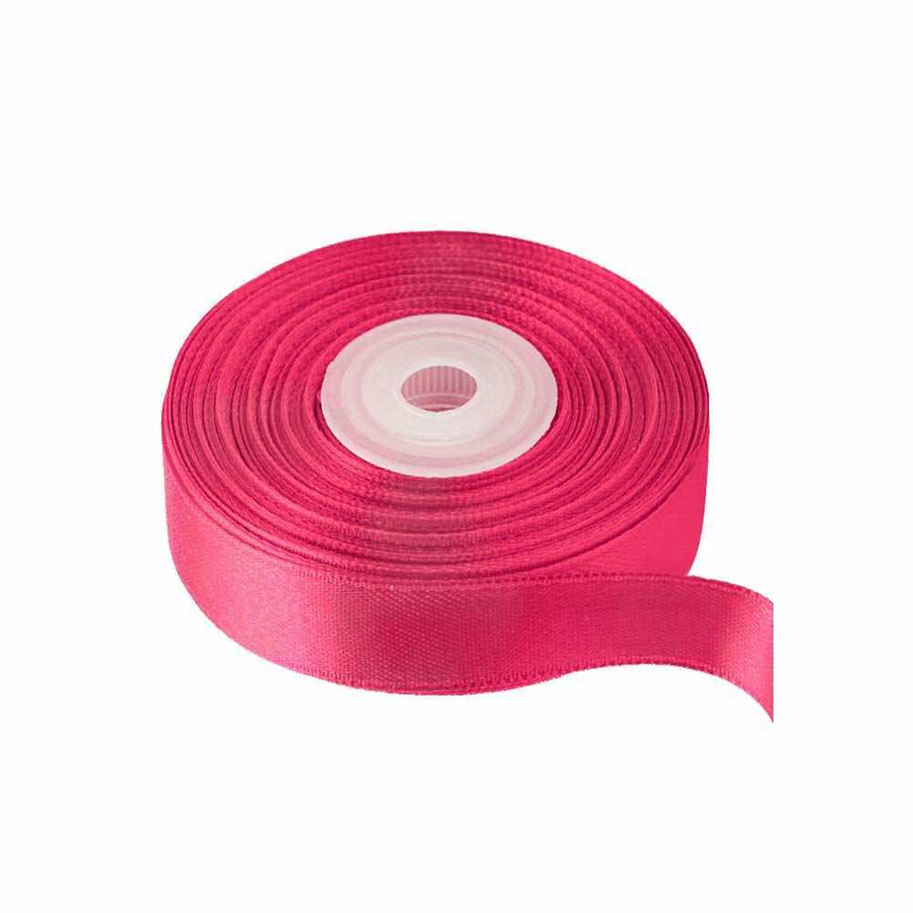 GetUSCart- Solid Color Double Faced Hot Pink Satin Ribbon 5/8" X 25 ...