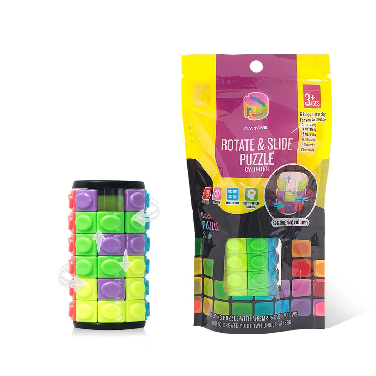 GetUSCart- R.Y.TOYS Rotate and Slide Puzzle-Patented Fidget Cube ...