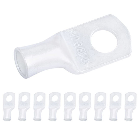 GetUSCart- SELTERM 10pcs 2 AWG-3/8" Stud (Wide Pad) Tinned Copper Wire Lugs,Heavy Duty Battery ...