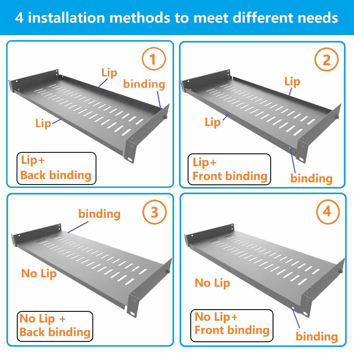 GetUSCart- Jingchengmei 1U Disassembled Vented Cantilever Server Rack ...