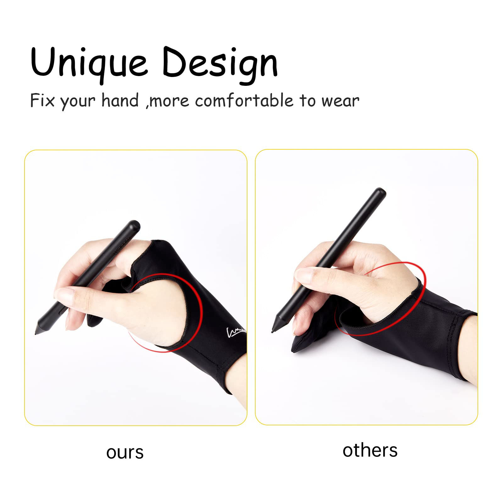 GetUSCart- Digital Drawing Glove 2 Pack,Artist Glove for Drawing Tablet ...