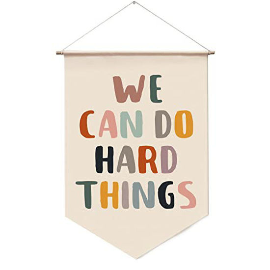GetUSCart- We Can Do Hard Things Wall Hanging, Classroom Wall Decor ...