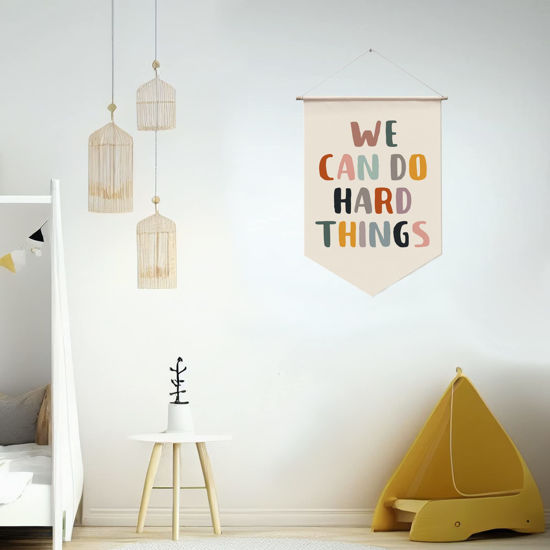 GetUSCart- We Can Do Hard Things Wall Hanging, Classroom Wall Decor ...