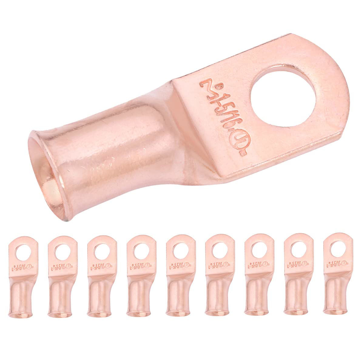GetUSCart- SELTERM 10pcs 1 AWG - 5/16" Stud - Battery Lugs, Heavy Duty Wire Lugs, Ring Terminals ...