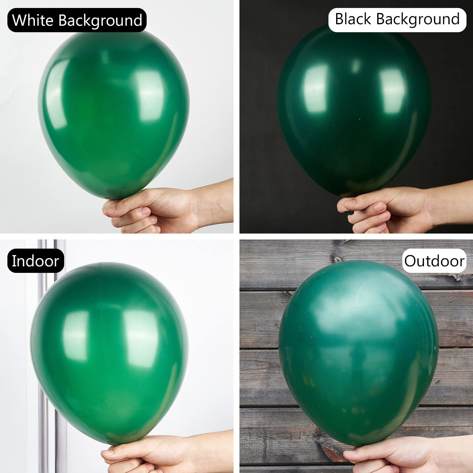 GetUSCart- PartyWoo Green Balloons, 50 pcs 12 Inch Pearl Emerald Green Balloons, Latex Balloons ...
