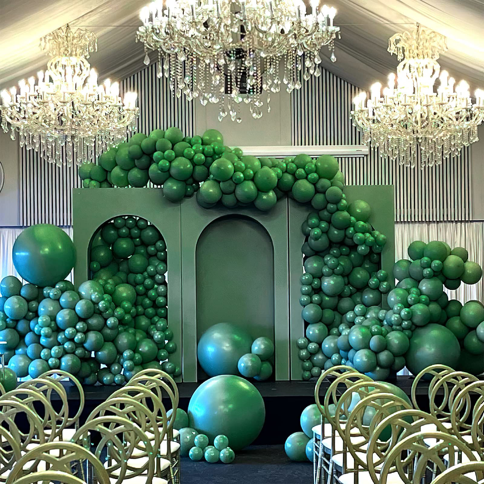 GetUSCart- PartyWoo Green Balloons, 50 pcs 12 Inch Pearl Emerald Green Balloons, Latex Balloons ...