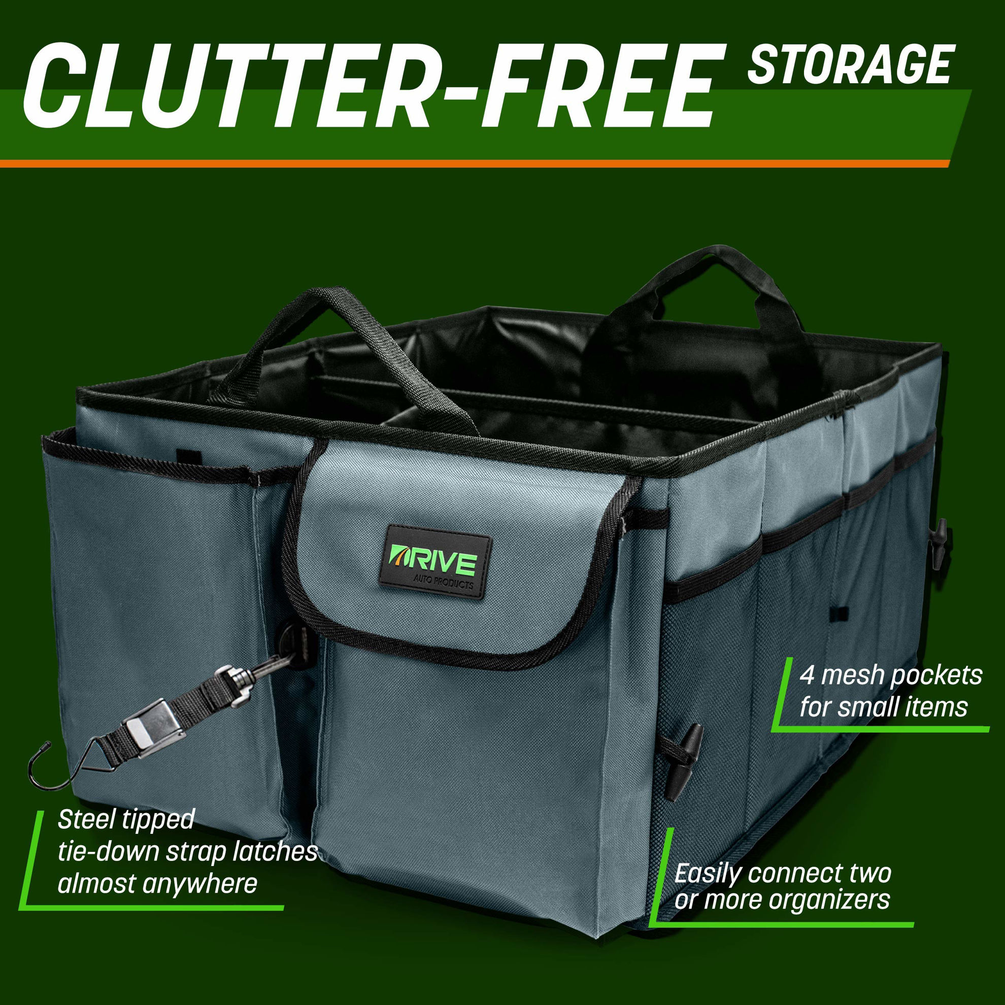 GetUSCart- Drive Auto Car Trunk Organizer - Collapsible, Multi ...