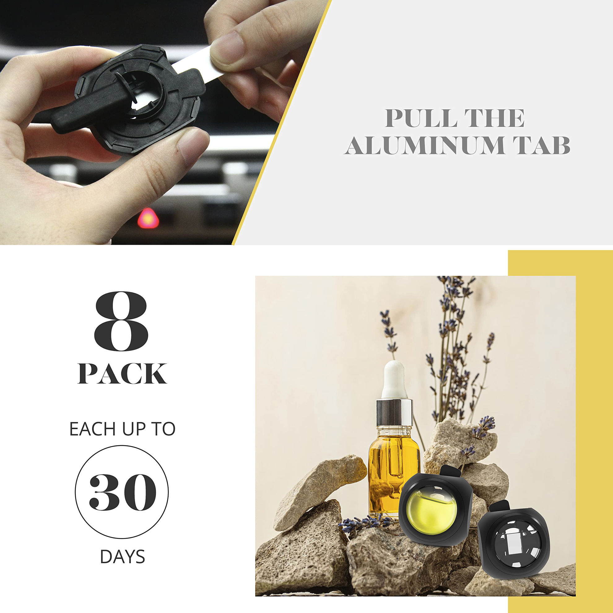 GetUSCart- Car Air Freshener Vent Clips, 8 Pack, Provides Long-Lasting ...