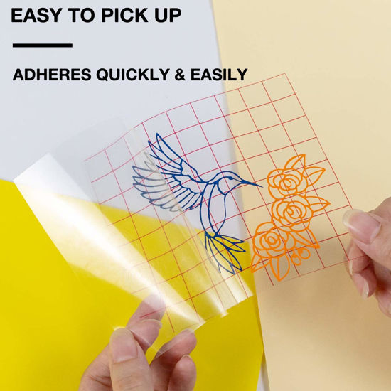 GetUSCart- Transfer Tape for Vinyl- 5.5" x 50 FT w/Red Alignment Grid ...