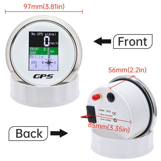 GetUSCart- MAIMEIMI GPS Speedometer 85mm Boat GPS Speedometer Odometer ...