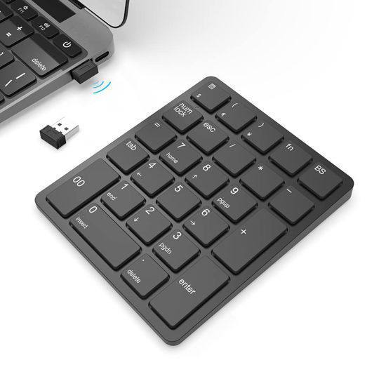 GetUSCart- Wireless Number Pads, Numeric Keypad Numpad 26 Keys Portable ...