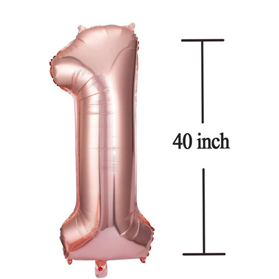 GetUSCart- 21 Number Balloons Rose Gold Big Giant Jumbo Number 21 Foil Mylar Balloons for 21st ...
