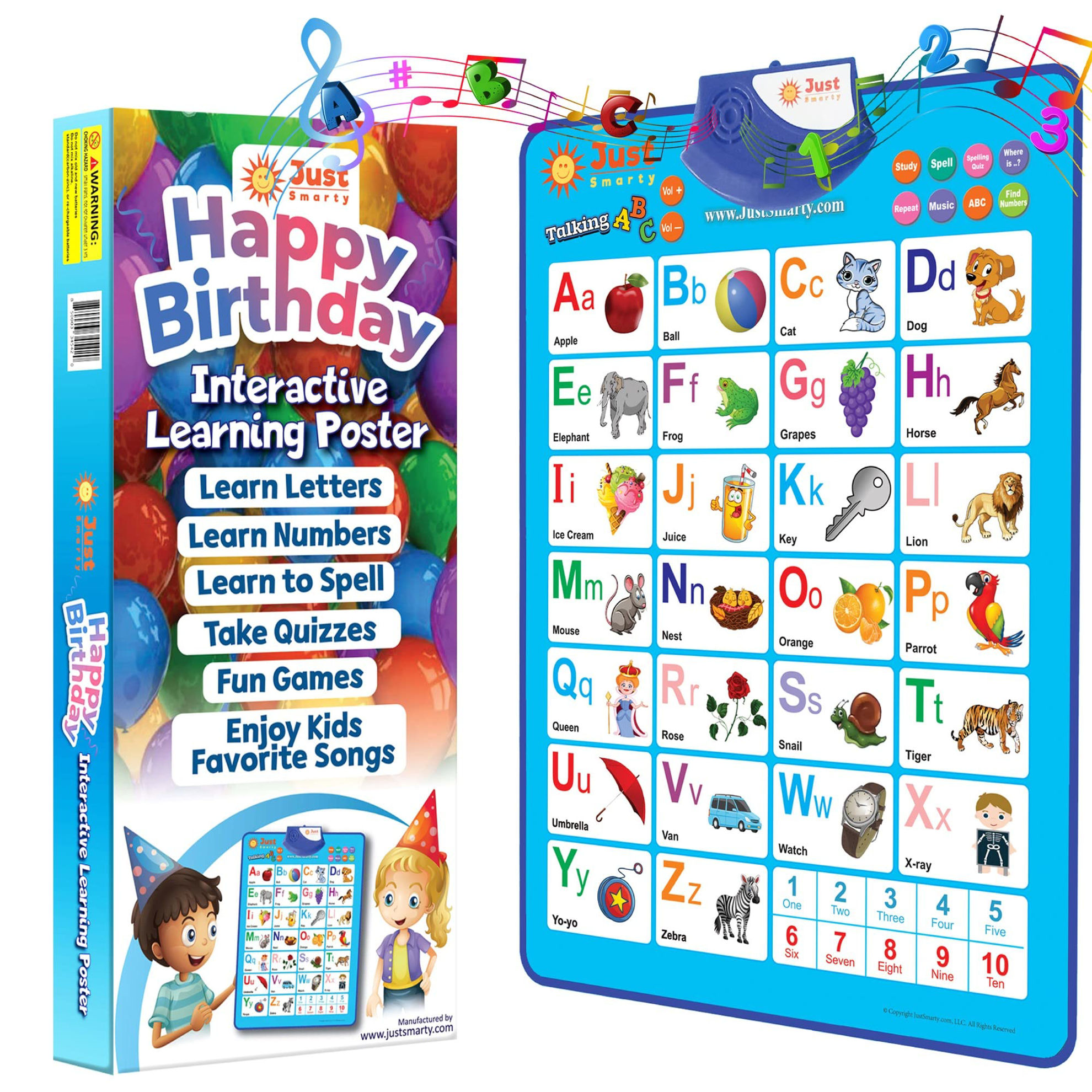 GetUSCart- Happy Birthday Interactive Alphabet and Numbers Learning ...