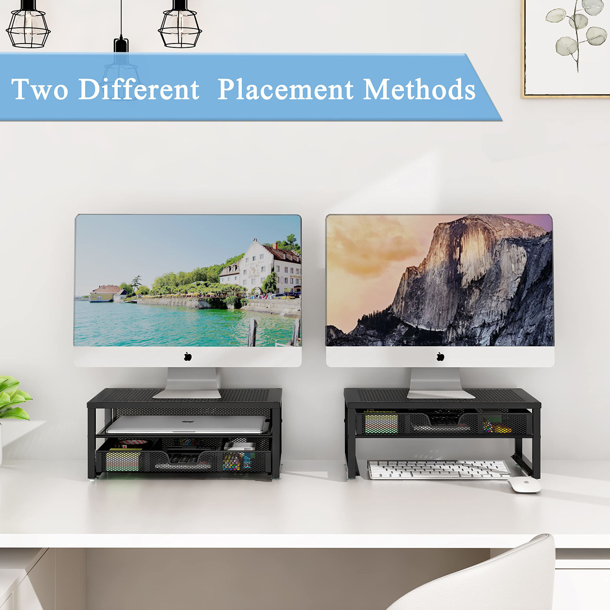 GetUSCart- Simple Trending-Metal Monitor Stand Riser and Computer Desk ...