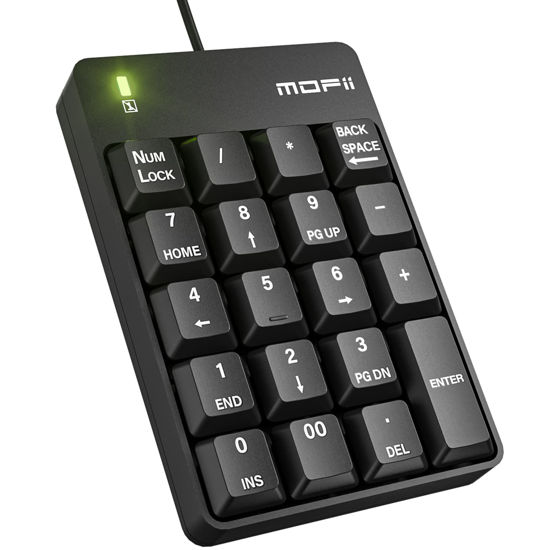 GetUSCart- MOFII Wired Number Pad Numeric Keypad Silent 19 Keys USB Numpad, Portable Financial ...
