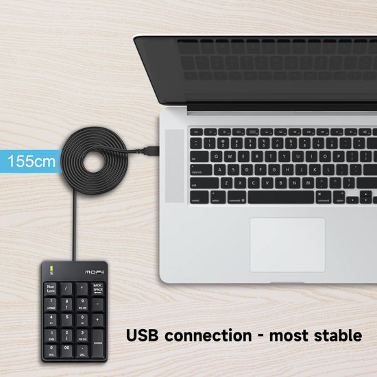GetUSCart- MOFII Wired Number Pad Numeric Keypad Silent 19 Keys USB ...