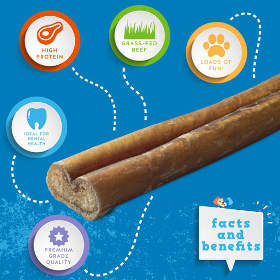 GetUSCart- Jack&Pup Premium 6 Inch Thick Bully Sticks for Medium Dogs ...