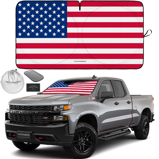 GetUSCart- Autoamerics 1-Piece Windshield Sun Shade Original American ...