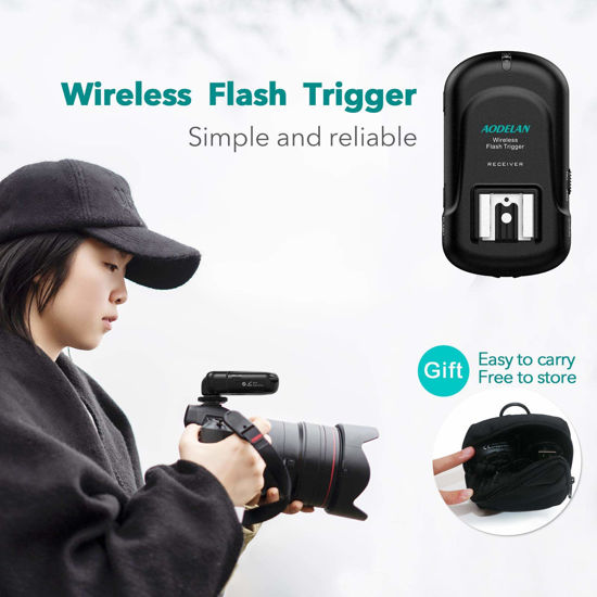 GetUSCart- AODELAN Wireless Flash Trigger Transmitter and Receiver Set, Wireless Remote ...