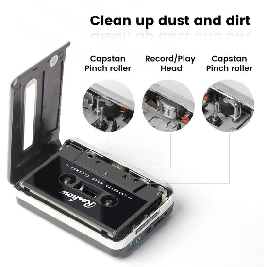 GetUSCart- Reshow Audio Tape Cassette Head Cleaner w/ 2 Cleaning Fluids ...
