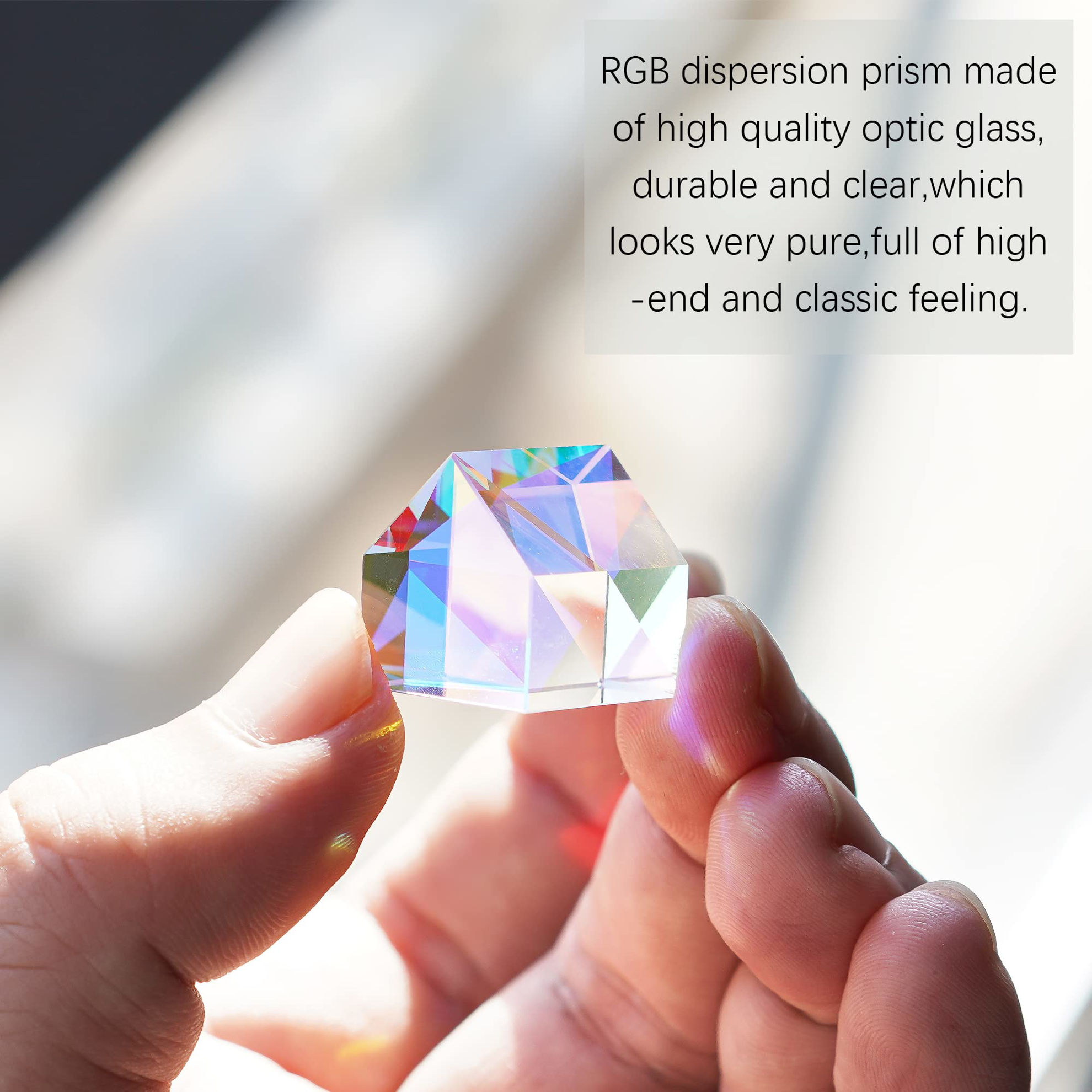GetUSCart- 20mm Generic Optical RGB Dispersion Glass Prism X Cube Prism ...