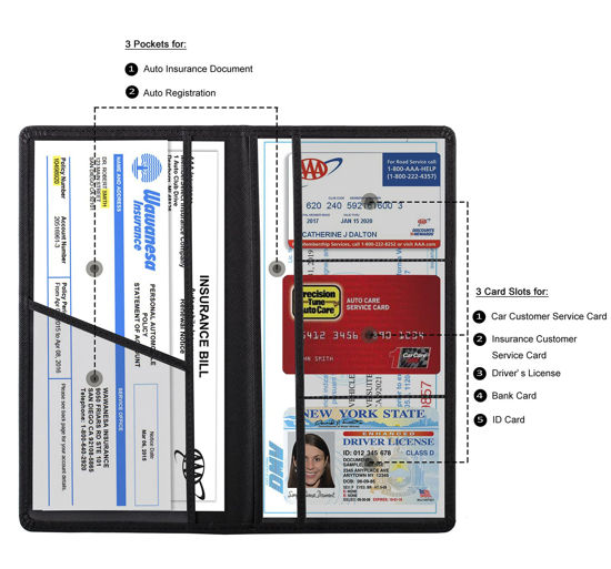 GetUSCart- TOURSUIT Car Registration and Insurance Card Holder, Vehicle ...