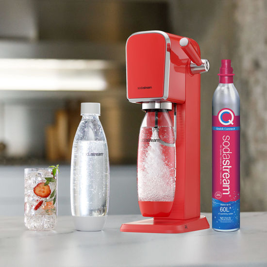 GetUSCart- SodaStream Art Sparkling Water Maker (Red) with CO2 and Two ...