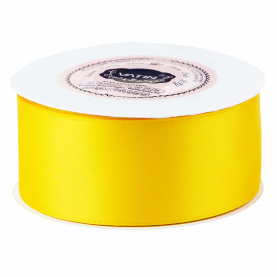 GetUSCart- VATIN 1-1/2 inches Wide Double Faced Polyester Maize Yellow ...