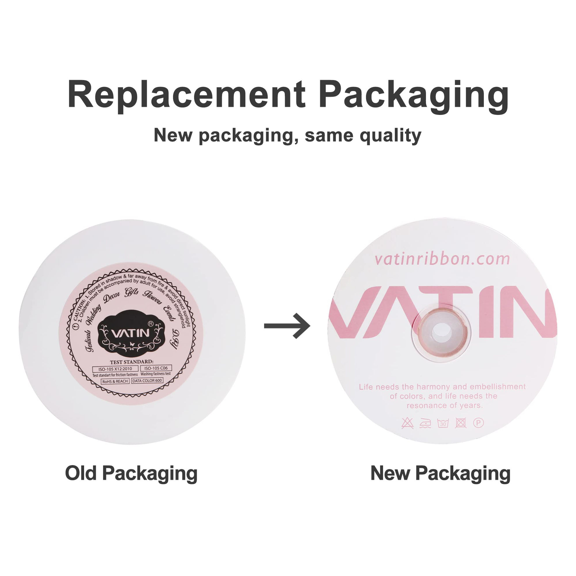 GetUSCart- VATIN 1 inch Double Faced Polyester Satin Ribbon Brown ...