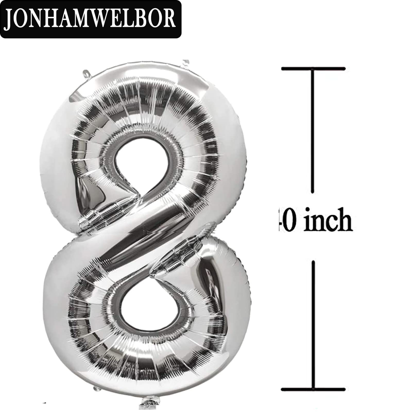 GetUSCart- 18 Number Balloons Silver Giant Jumbo Big Large Number 18 ...