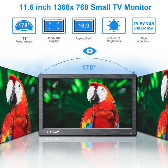 GetUSCart- Haiway 11.6 inch Security Monitor, 1366x768 LED Monitor ...