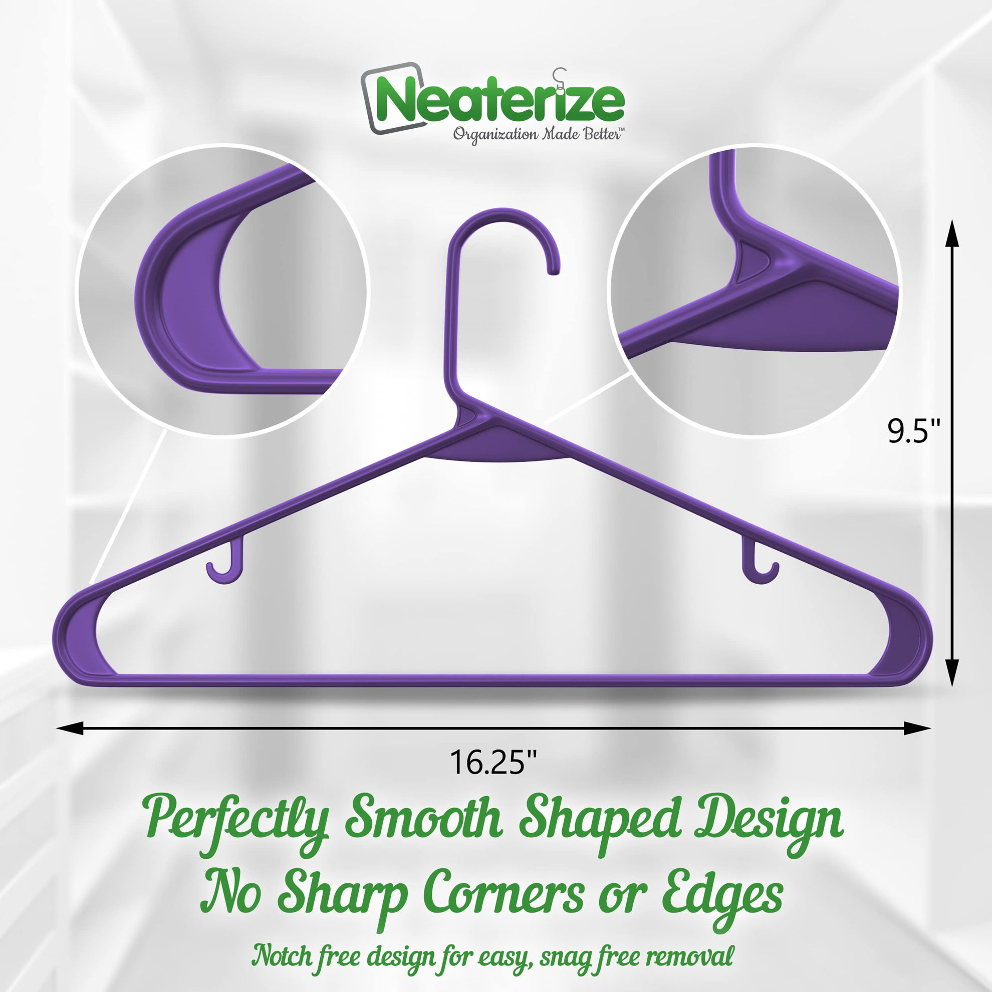 GetUSCart- Plastic Clothes Hangers (20, 40, 60, 100 Packs) Heavy Duty ...
