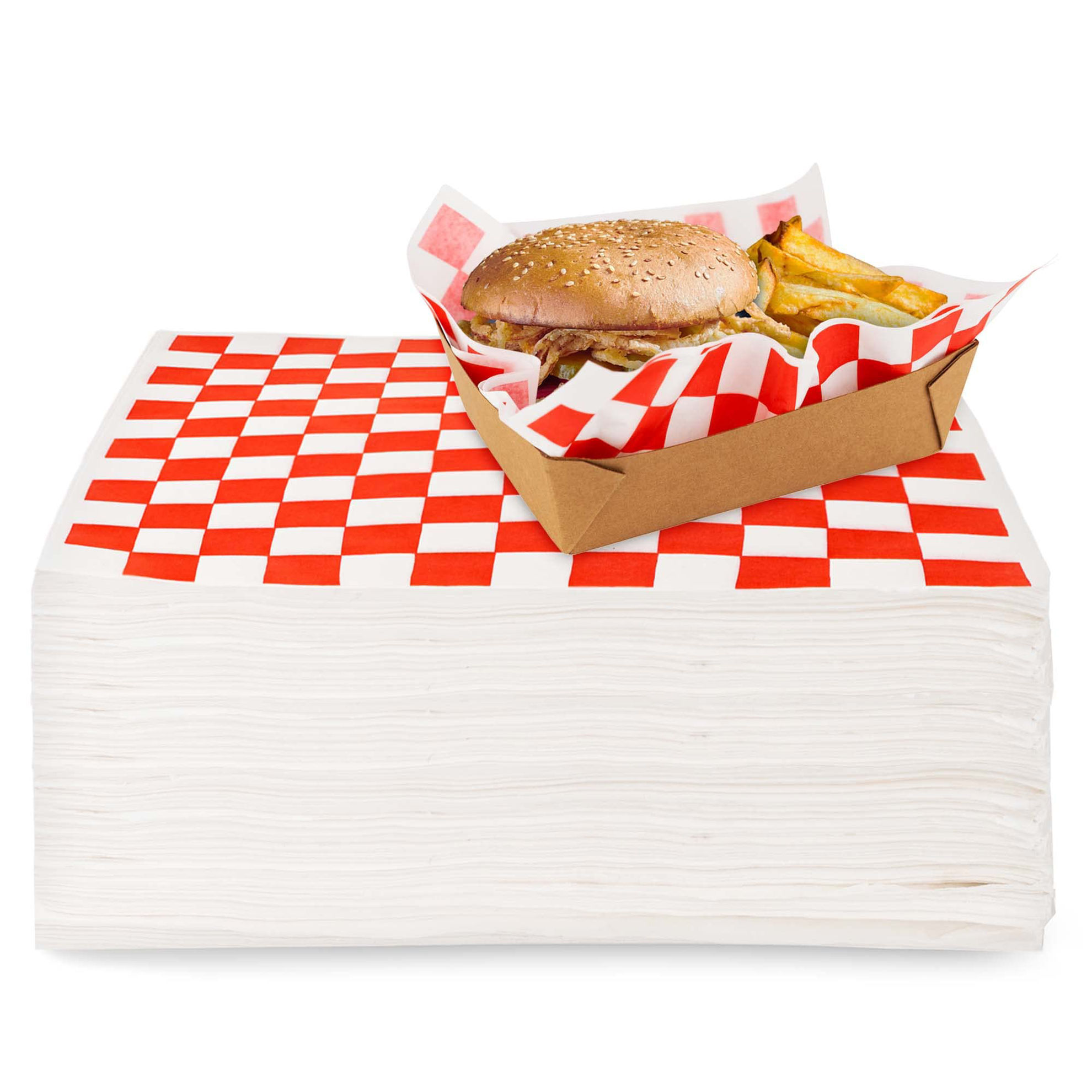 GetUSCart- 12” Deli Squares (250 Pack) - Red & White Checkered Deli ...
