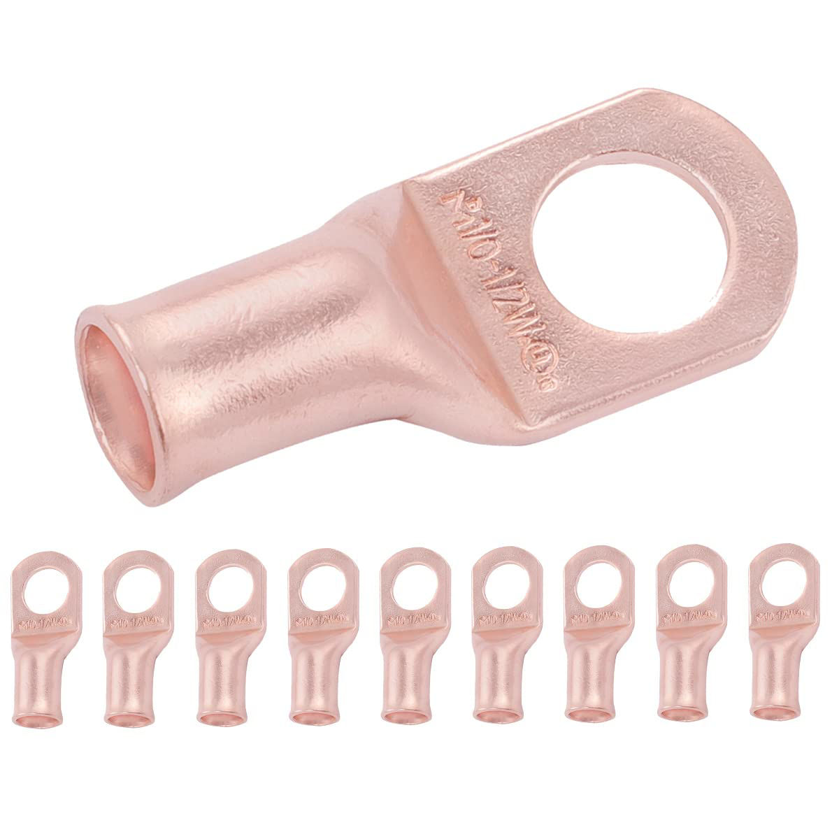 GetUSCart- SELTERM 10pcs 1/0 AWG - 1/2" Stud (Wide Pad) - Battery Lugs, Heavy Duty Wire Lugs ...