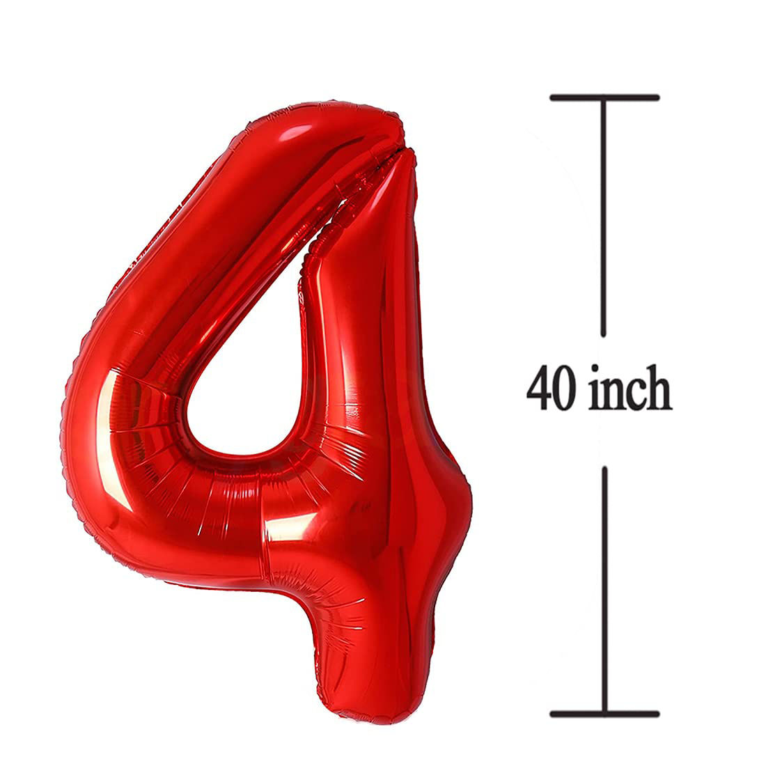 GetUSCart- Red 40 Number Balloons Big Giant Jumbo 40 Foil Mylar Balloon ...