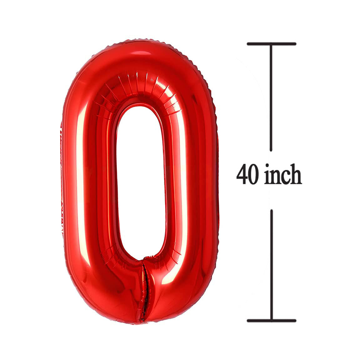GetUSCart- Red 40 Number Balloons Big Giant Jumbo 40 Foil Mylar Balloon ...