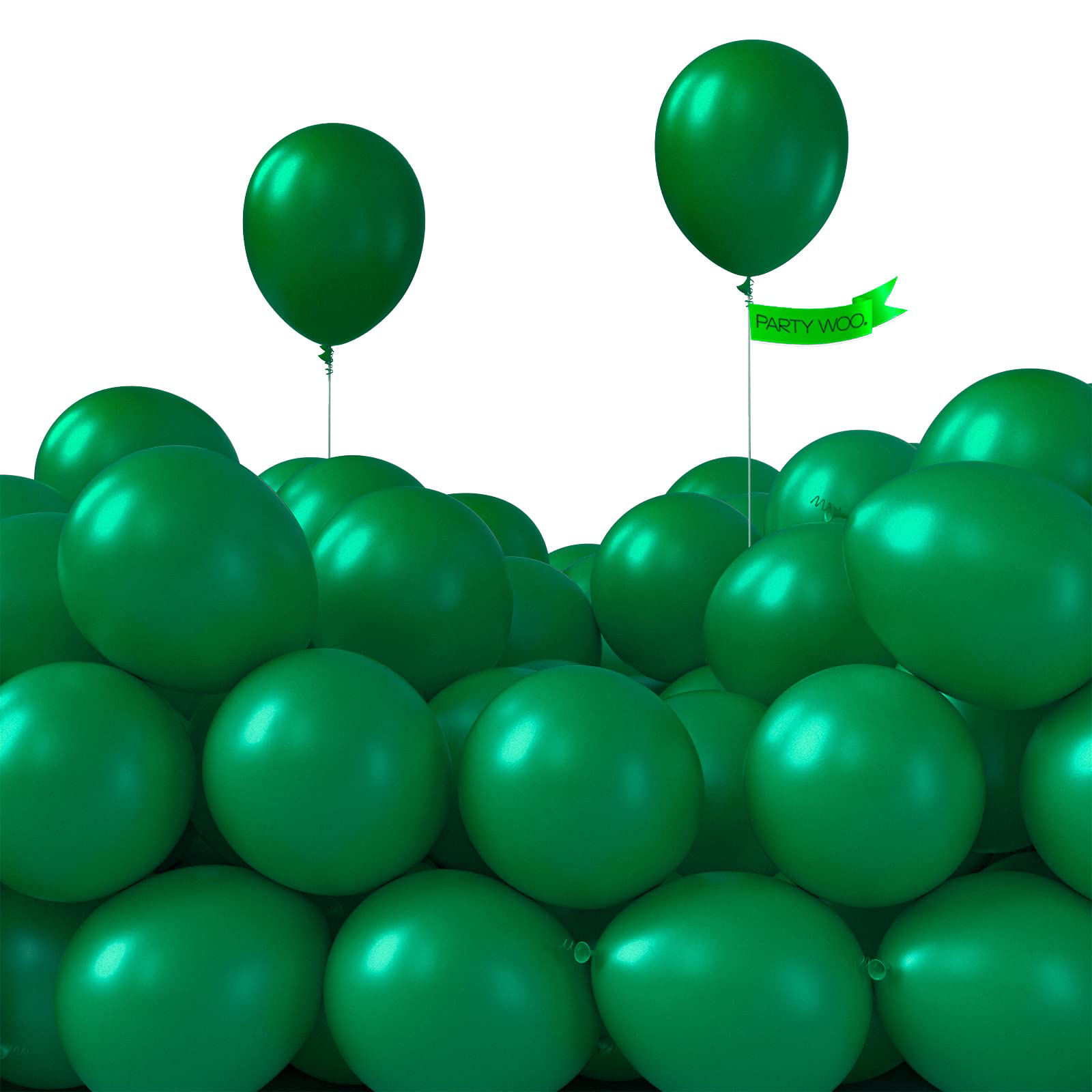 GetUSCart- PartyWoo Green Balloons, 120 pcs 5 Inch Hunter Green Balloons, Latex Balloons for ...