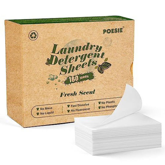 GetUSCart- Poesie Laundry Detergent Sheets Eco-Friendly 160 Sheets ...