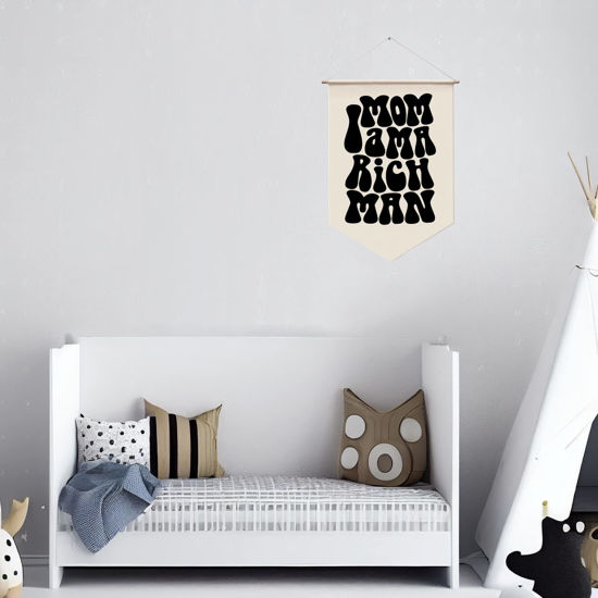 GetUSCart- Mom I am a Rich Man, Banner Wall Hanging, Feminist Banner ...