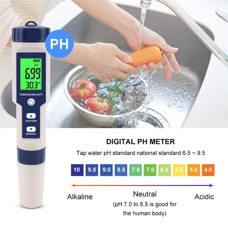 GetUSCart- Pool Salt Tester & PH Meter, Hofun Digital Salinity Meter ...