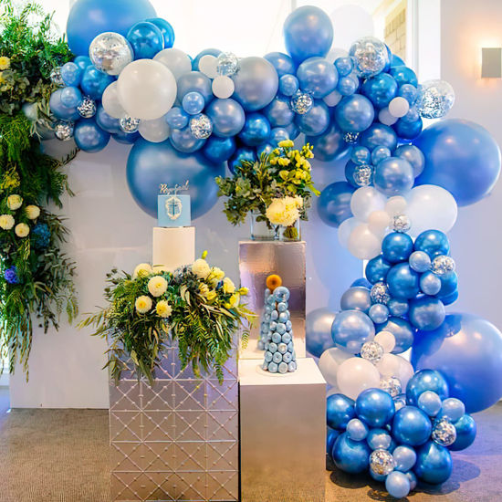 GetUSCart- PartyWoo Metallic Blue Balloons, 50 pcs 5 Inch Blue Metallic ...
