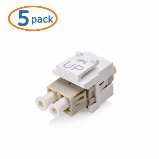 GetUSCart- Cable Matters 5-Pack LC UPC Duplex Fiber Optic Keystone ...