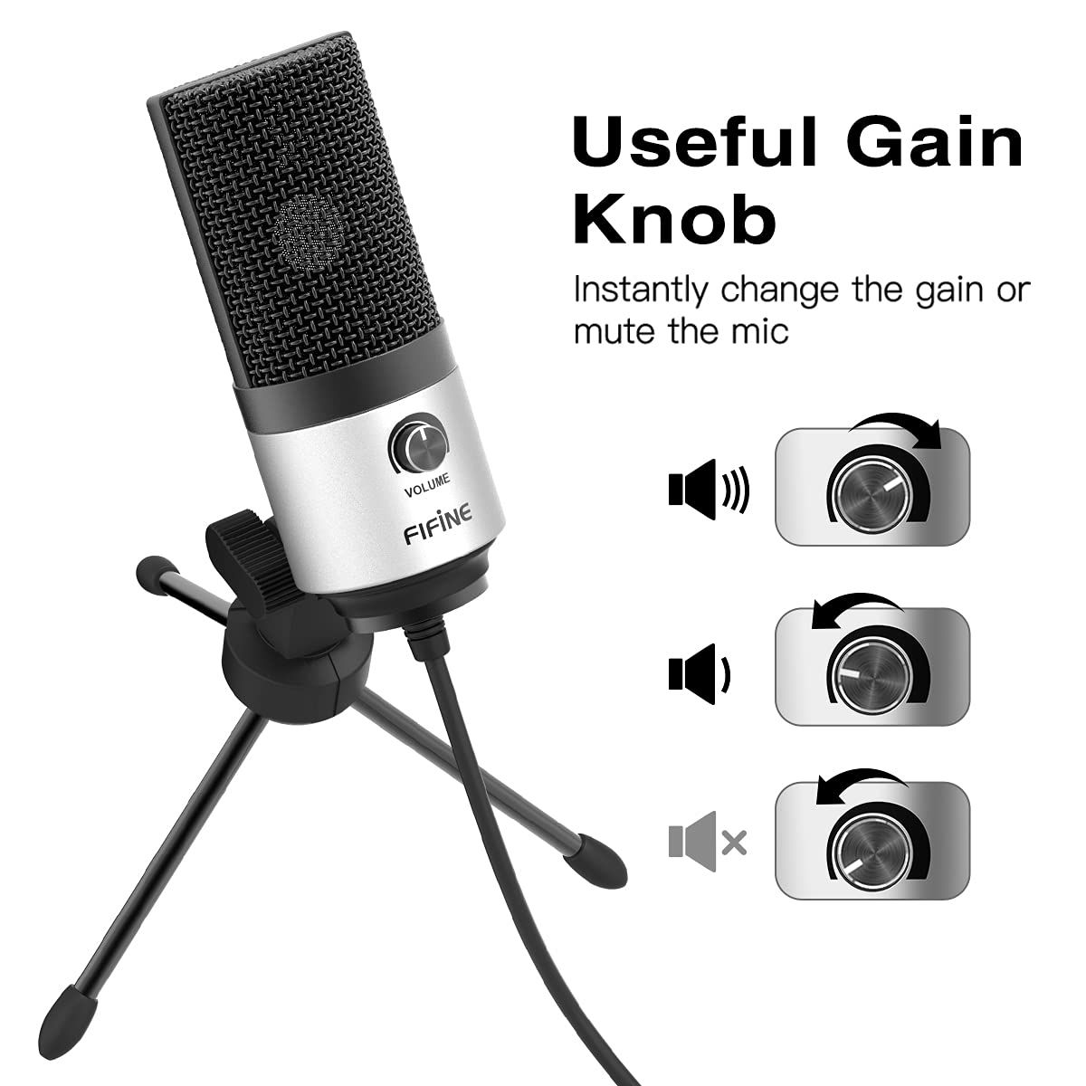 GetUSCart- FIFINE USB Microphone for Zoom Video Meeting Online Class on ...