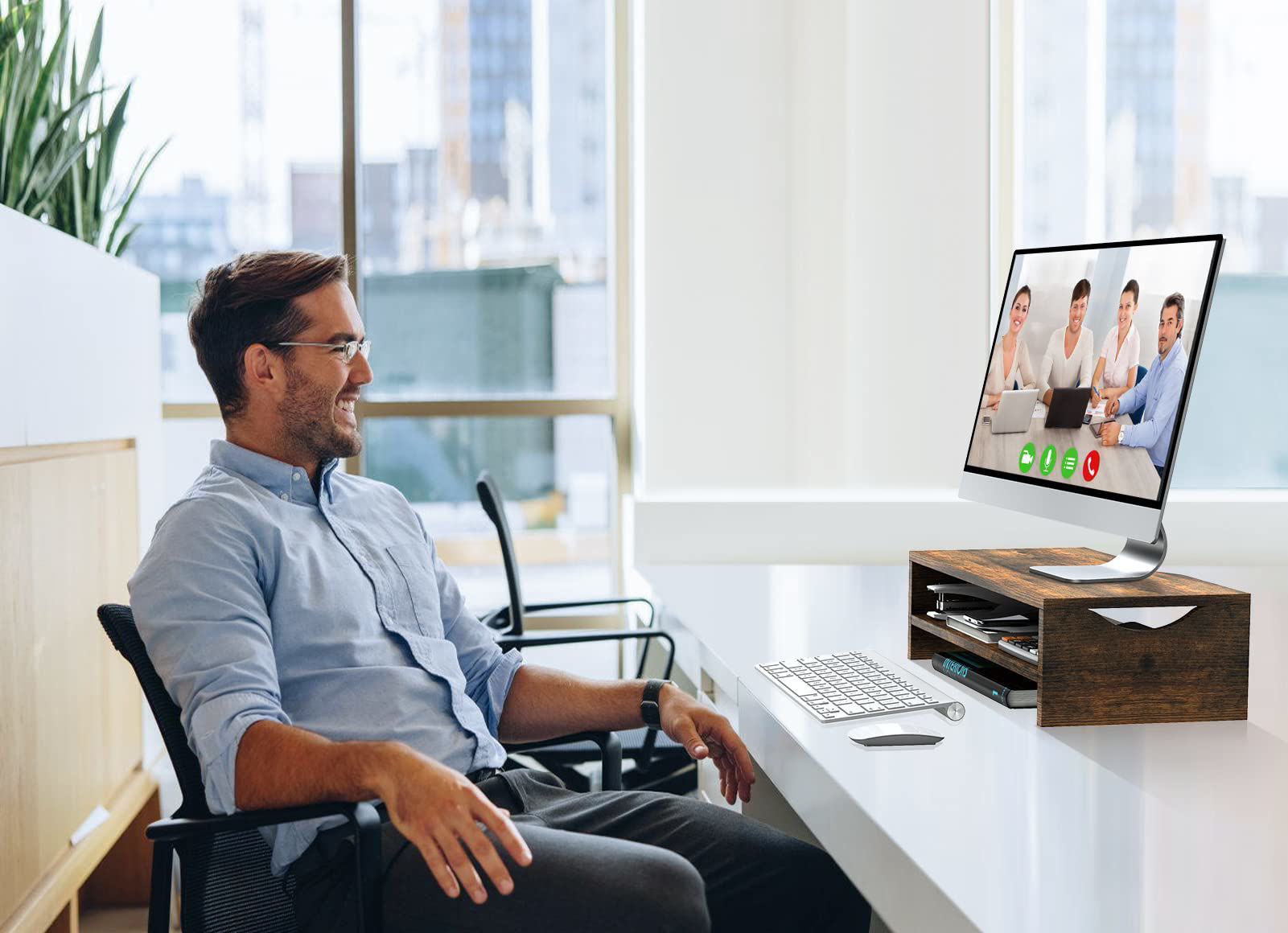 GetUSCart- Zimilar Monitor Stand Riser, 2 Tiers Laptop Computer Monitor ...