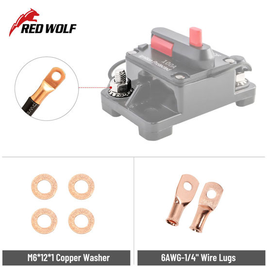 GetUSCart- RED WOLF 100A Amp Circuit Breaker W/2 Gauge Battery Ring ...